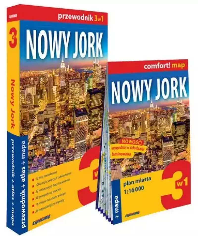 Nowy Jork 3w1. Przewodnik + atlas + mapa - Katarzyna Byrtek