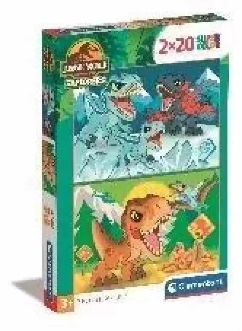 Puzzle 2x20 Super Kolor Jurassic World - Clementoni