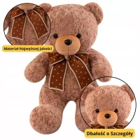 Maskotka przytulanka miś z kokardką 45cm - Lean Toys