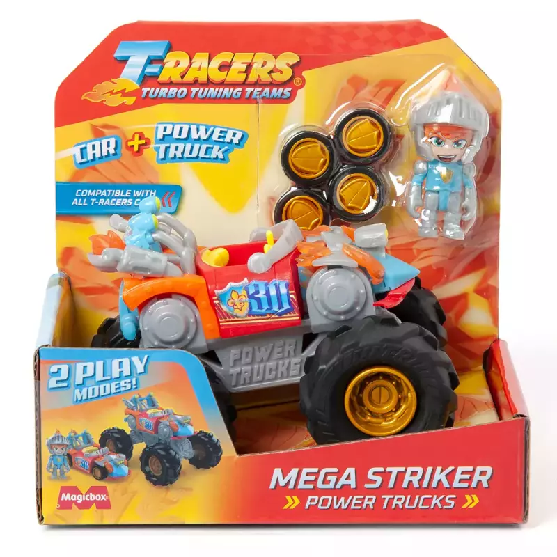 T-Racers. Power Truck Mega Striker, pojazd i figurka