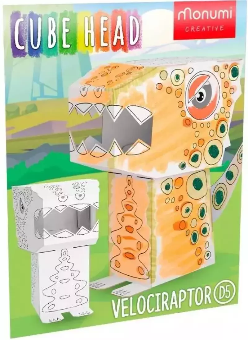 Cube Head Model Velociraptor