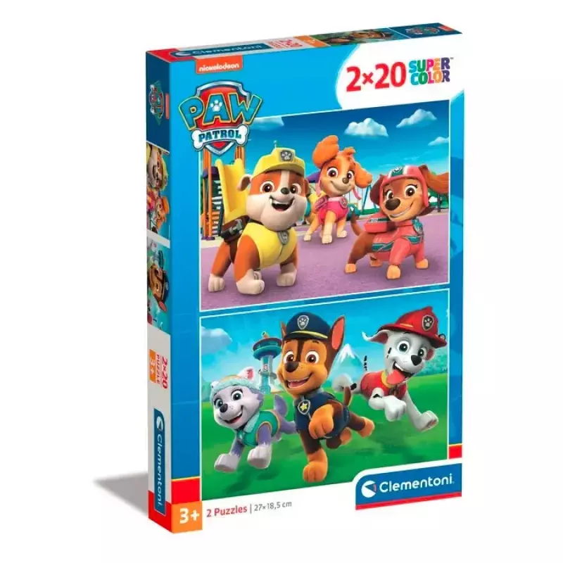Puzzle 2x20 Super Kolor Paw Patrol - Clementoni