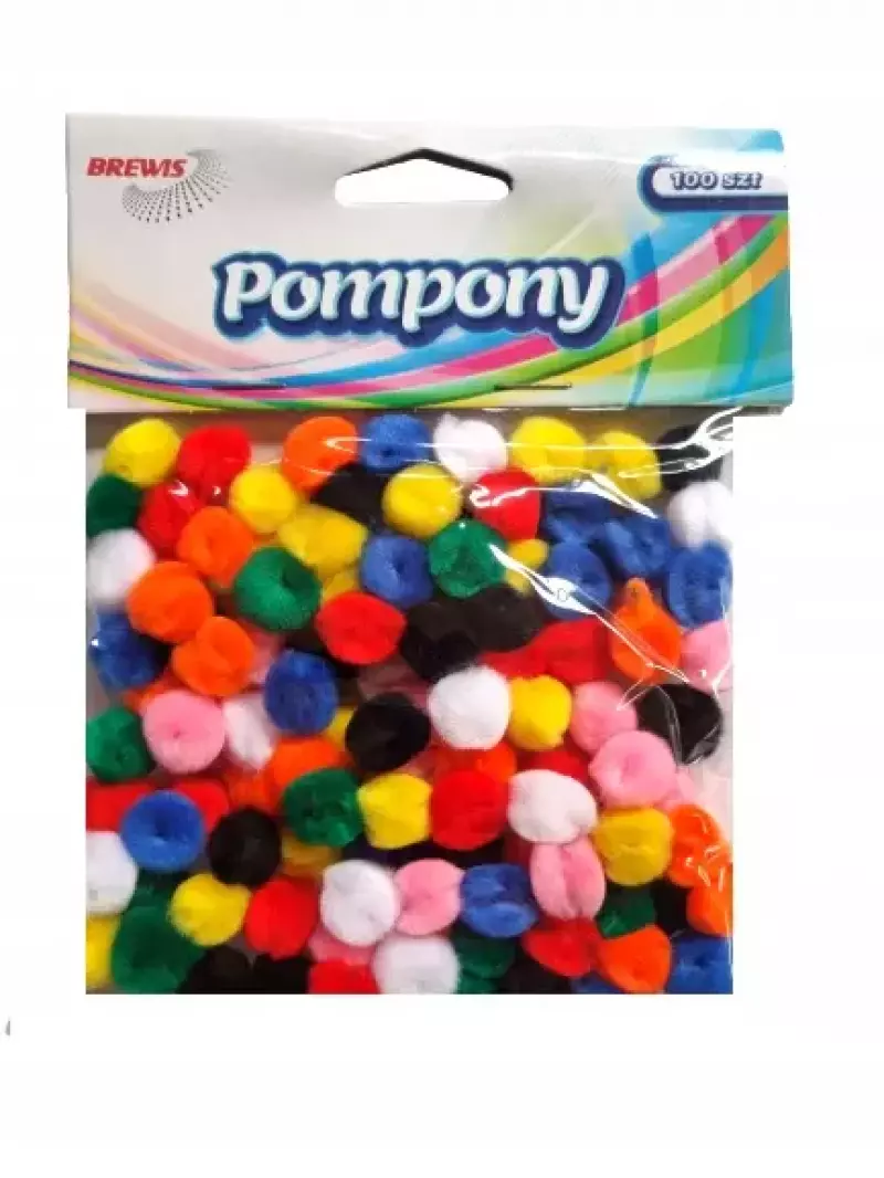 Pompony 10mm 100szt - Brewis