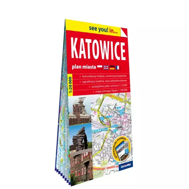 Katowice plan miasta 1:20 000 papier 2024 - praca zbiorowa