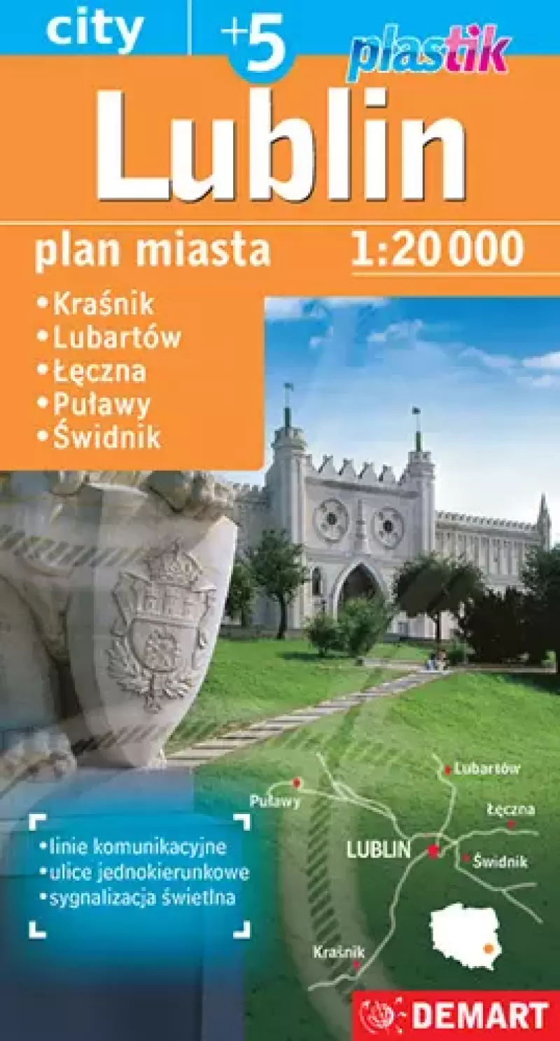 Lublin. Mapa laminowana, 1:20 000 - praca zbiorowa