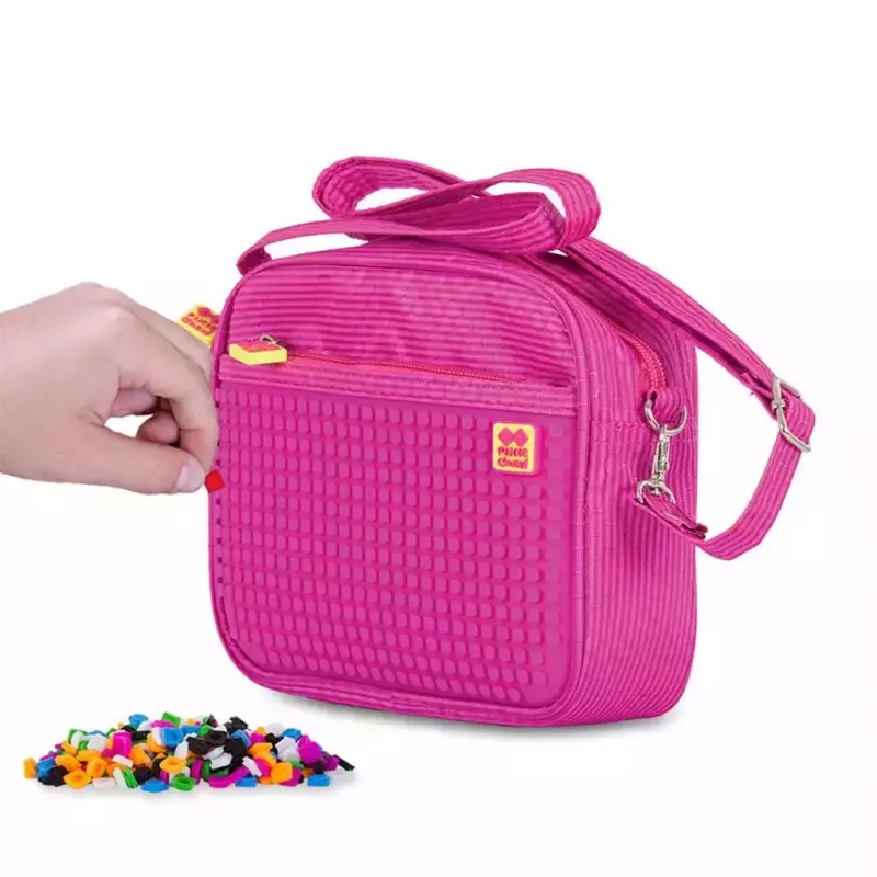 Mała torba na ramię z purpurowym panelem - Pixie Crew