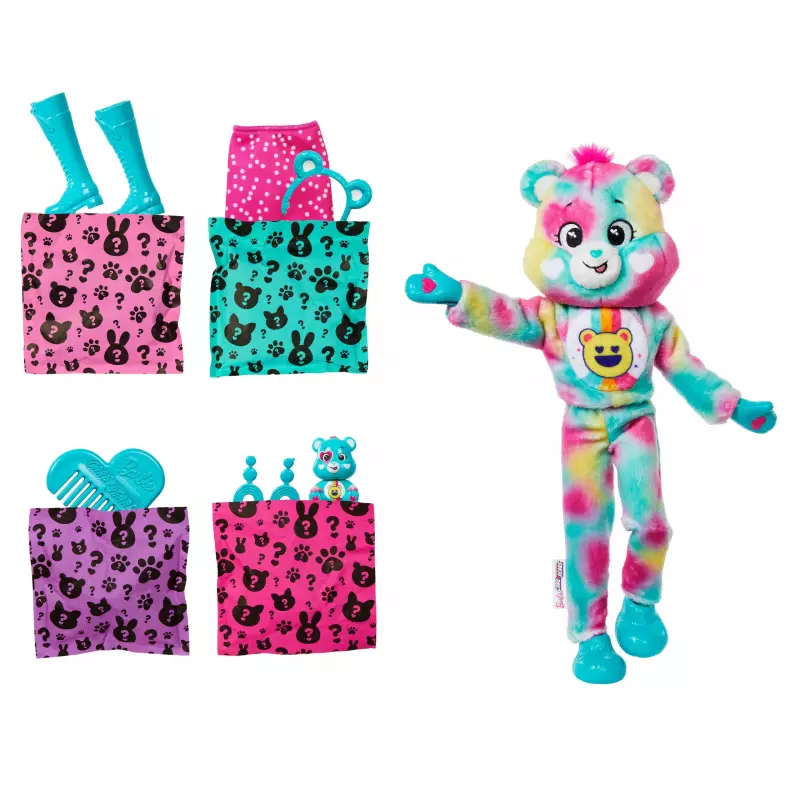Barbie Cutie Reveal Care Bears Doll & Accessories, Series 2 Good Vibes Bear
