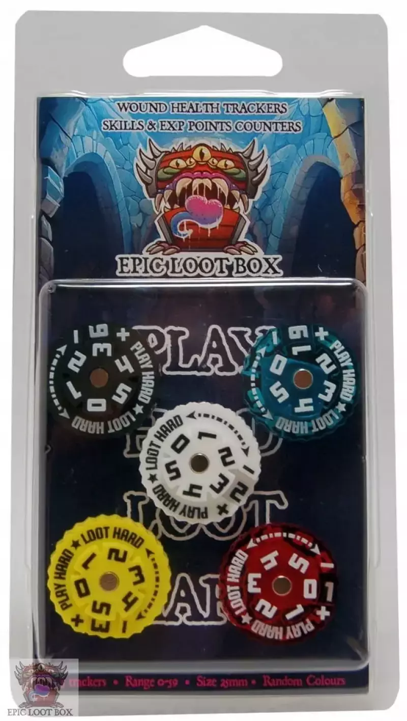 EPIC LOOT BOX Trackers Counters, Range 0-59, Size 25mm
