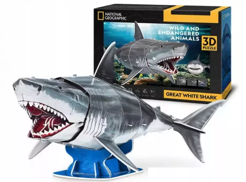 Puzzle 3D National Geographic Rekin CUBIC FUN - Słowne