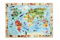 SCRATCH Puzzle Obserwacyjne 150el Mapa Świata - Scratch