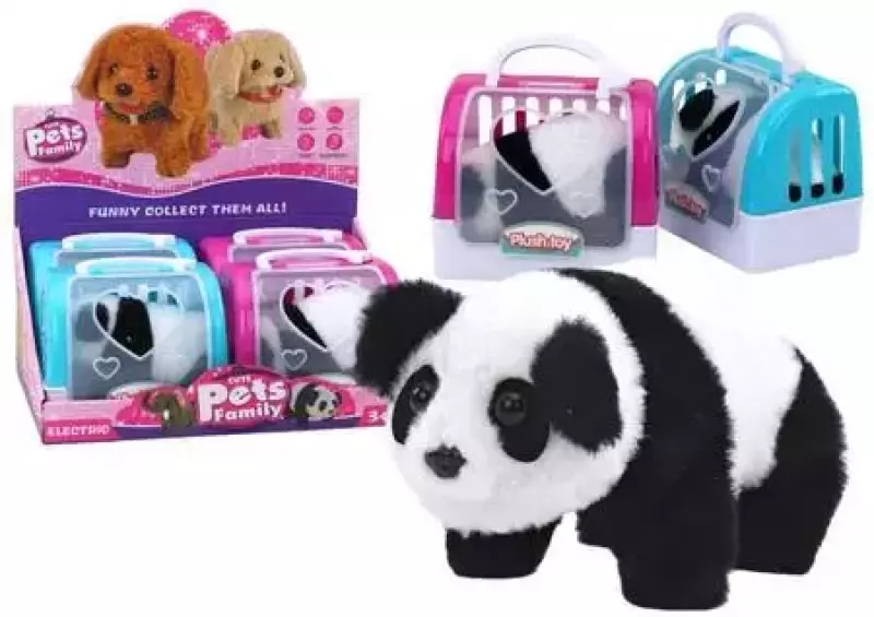 Panda interaktywna w transporterze mix - Lean Toys