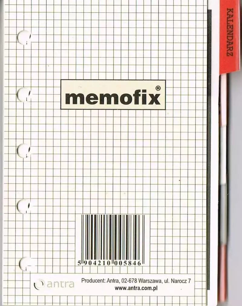 Wkłady 2025 Memofix A7 M komplet - Antra