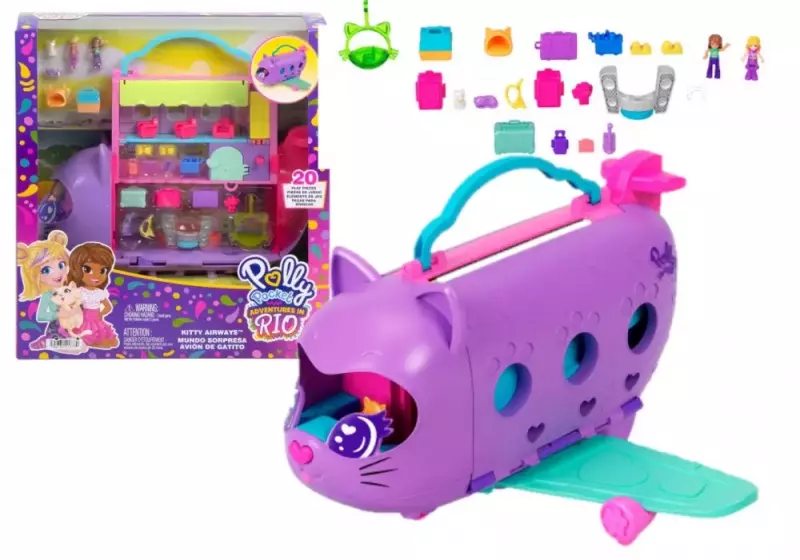 Polly Pocket. HWP19 Kotolot. Koci samolot - Polly Pocket