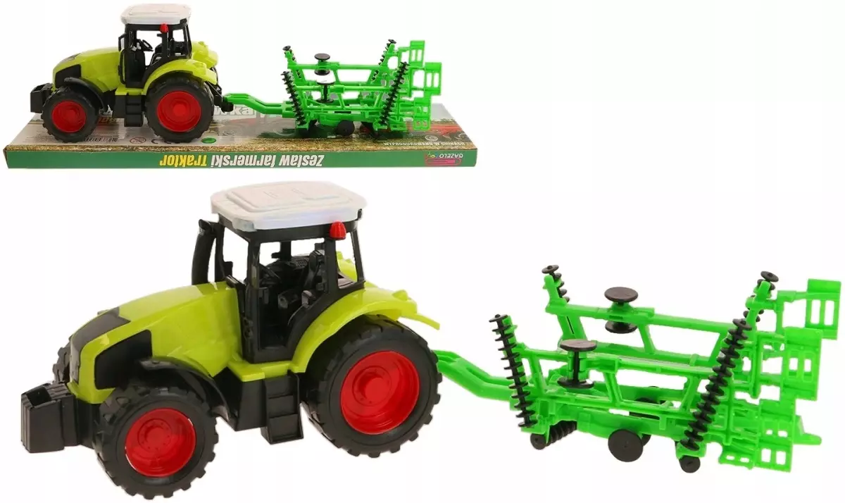 TRAKTOR Z NAPĘDEM + MASZYNA ROLNICZA FARMA 7361 - Nicola Toys