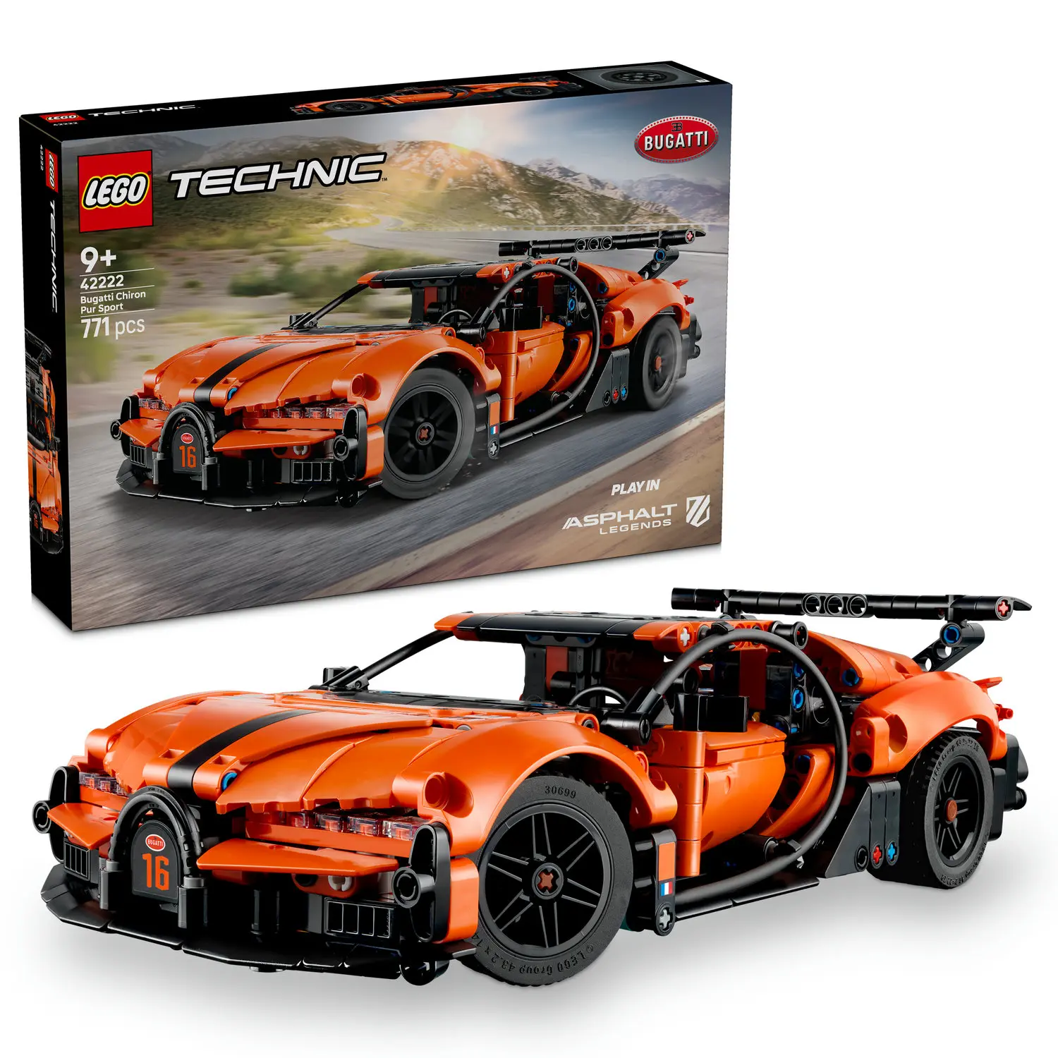 LEGO Technic 42222 HIPERSAMOCHÓD BUGATTI CHIRON PUR SPORT