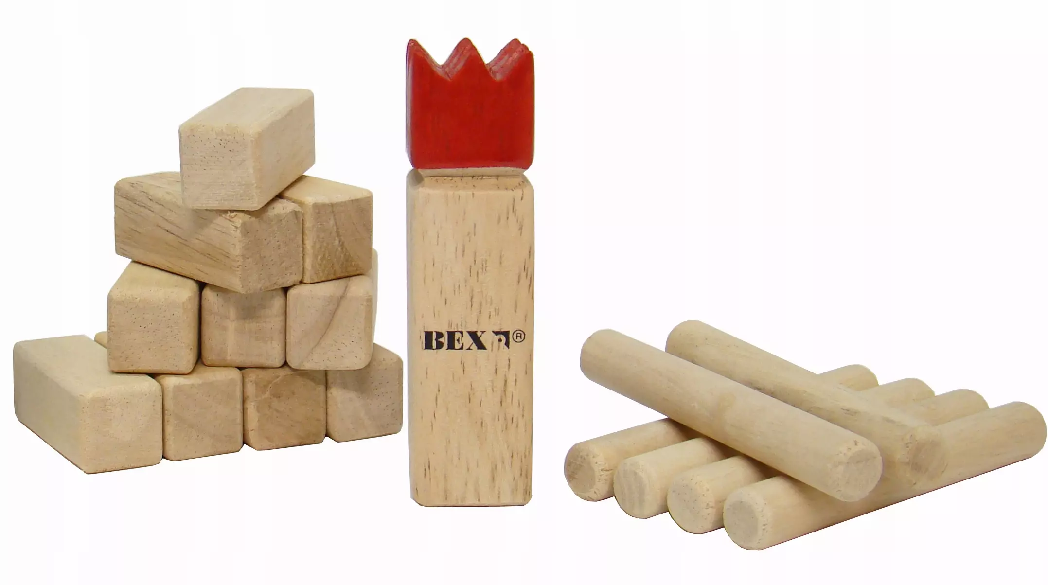 Bex Mini Kubb Original, red king - Tactic