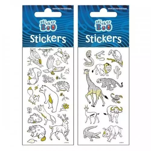 Naklejki do kolorowania Sticker BOO zwierzęta - Sticker Boo