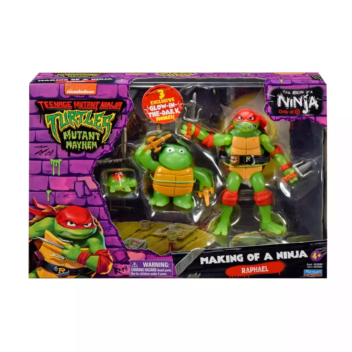 WOJOWNICZE ŻÓŁWIE NINJA Evolution Raphael 3 Pack, figurka
