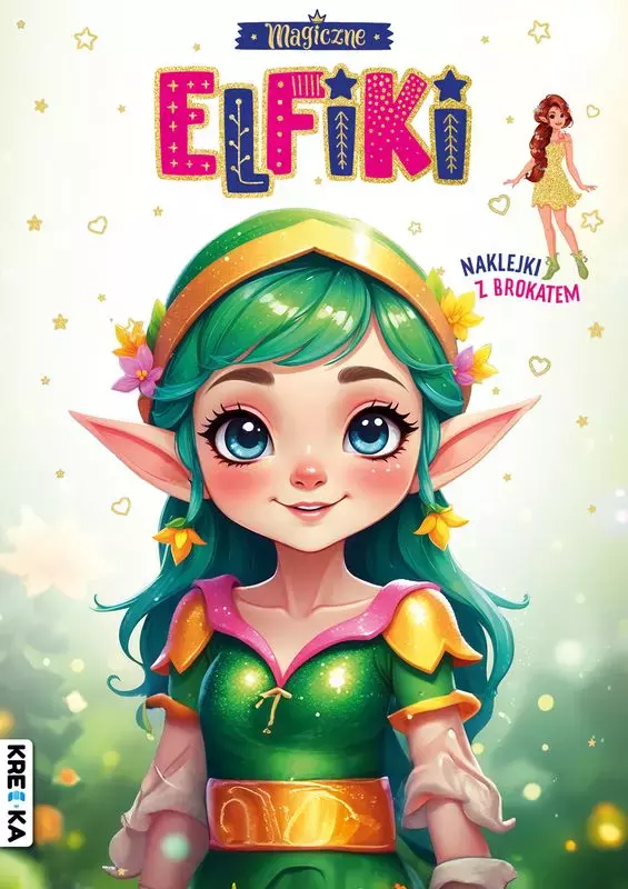 Magiczne elfiki. Kolorowanka z brokatem - praca zbiorowa