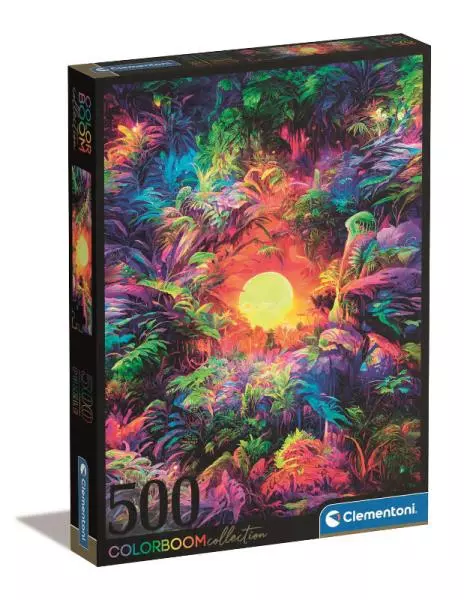 Puzzle 500 Color Boom Psychedelic Jungle Sunrise - Clementoni