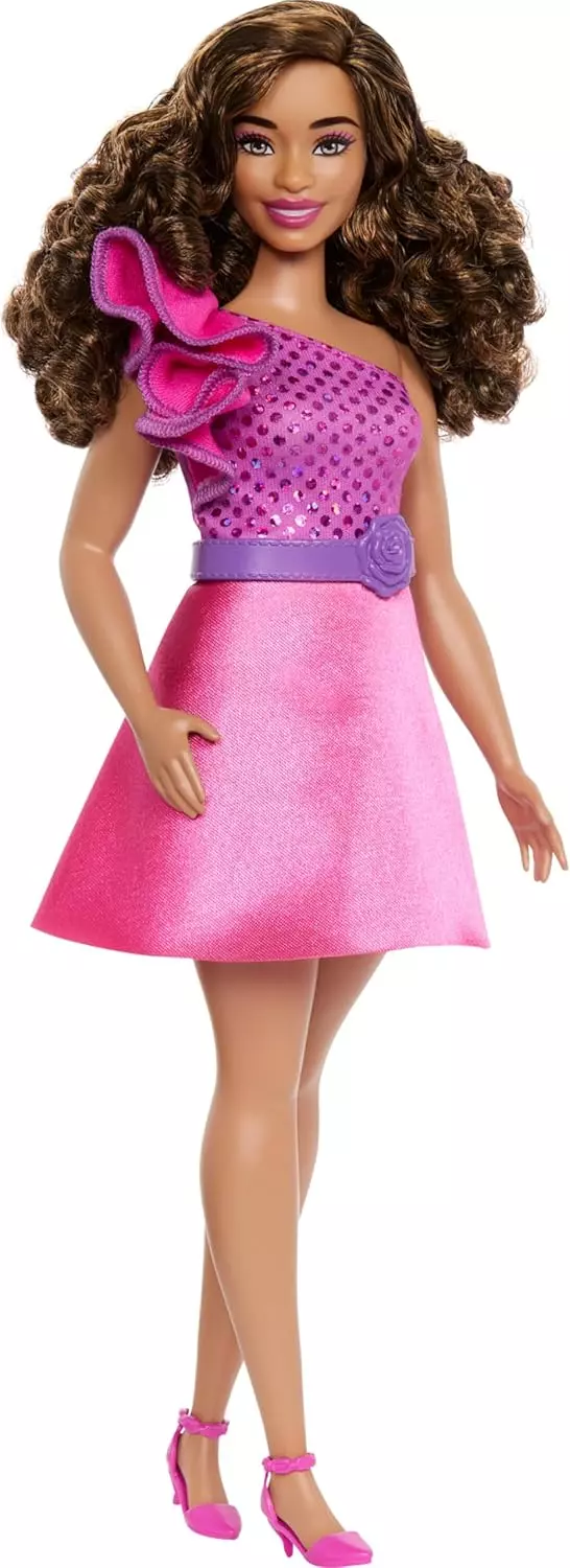 Barbie. HRH22 Fashionistas. Sukienka wieczorowy róż latino