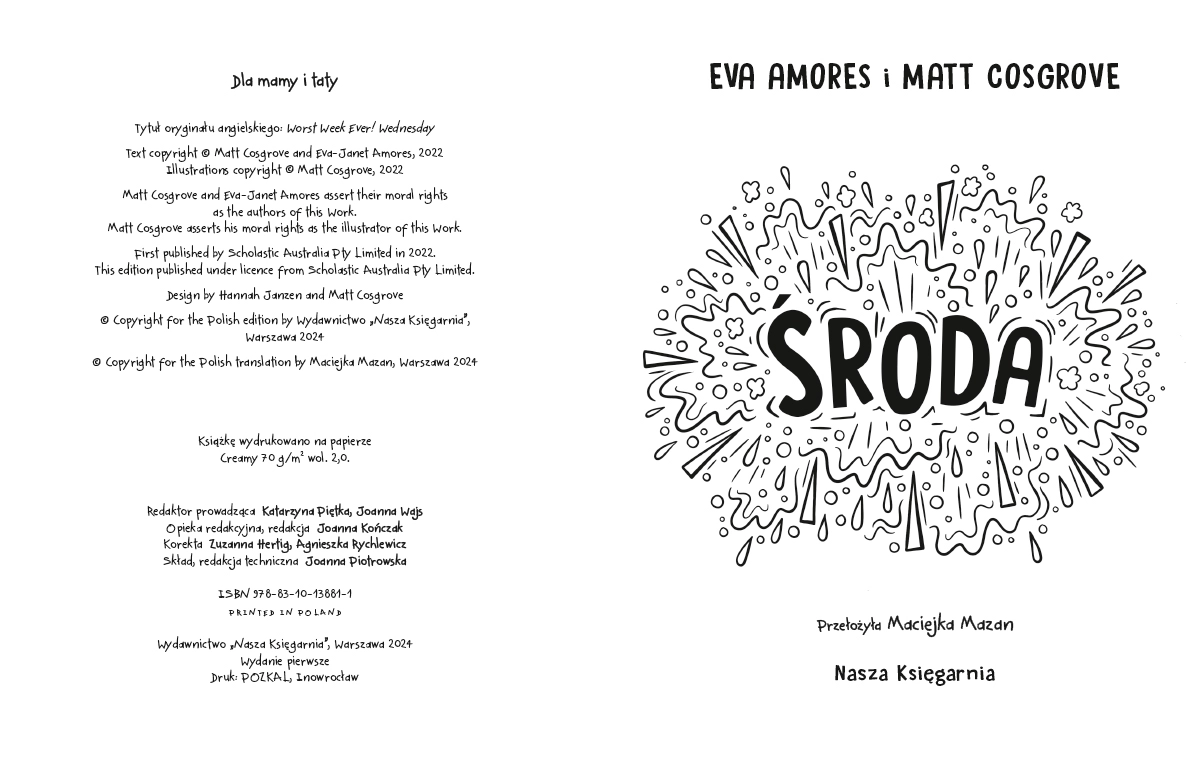 Środa. Najgorszy tydzień życia - Matt Cosgrove, Eva Amores