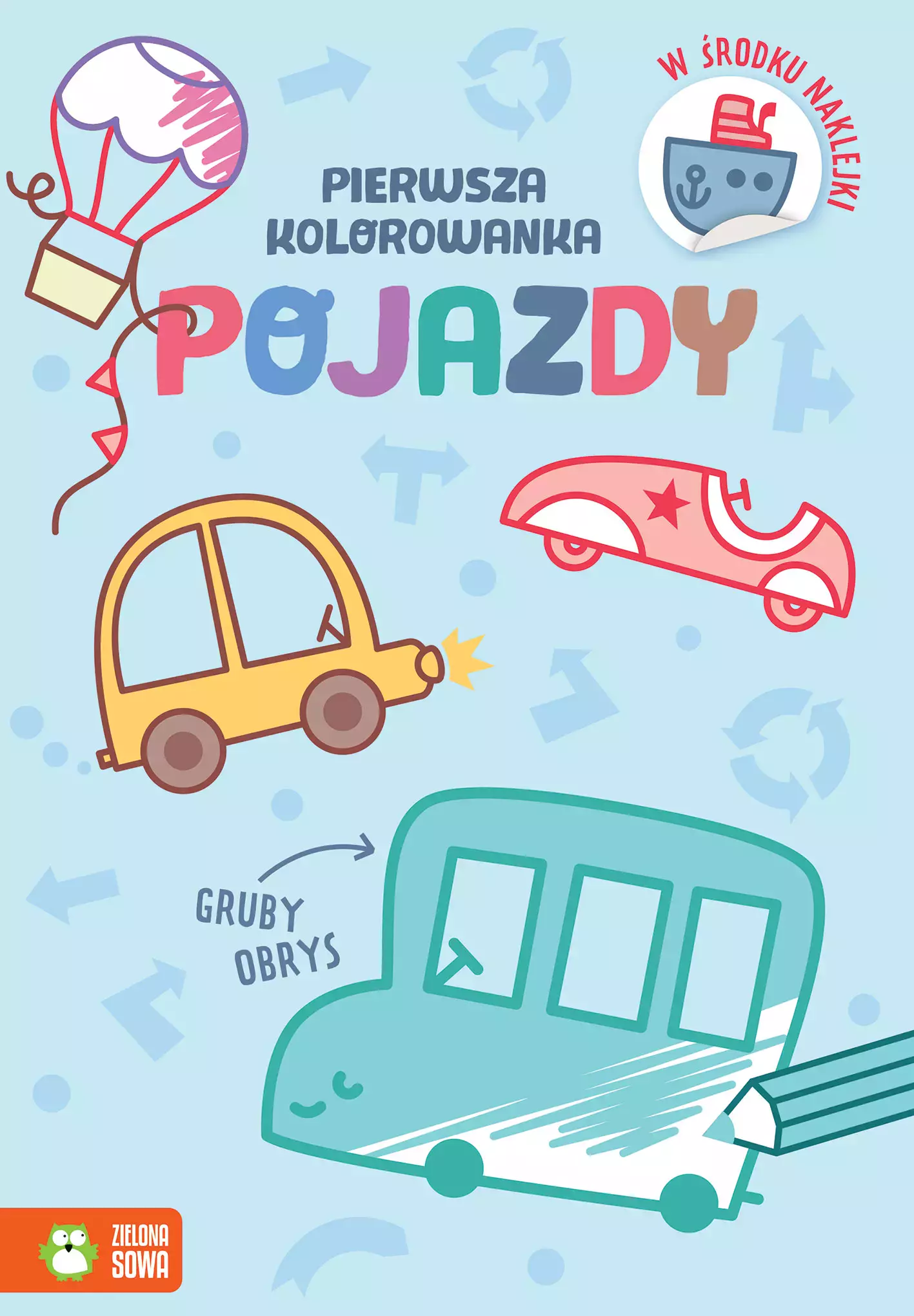 Pierwsza kolorowanka. Gruby obrys. Owoce i warzywa