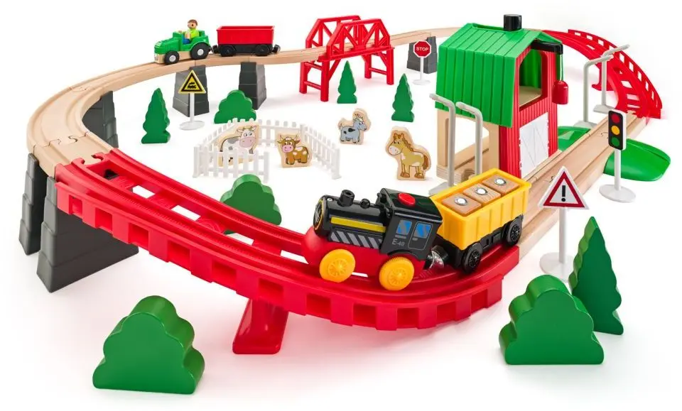 WOODYLAND Drewn. kolejka Farma 60el 93077 30777 - WOODYLAND