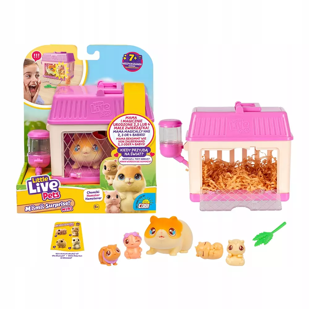 Little Live Pets Mama Surprise Chomik z dziećmi mini chomiczek