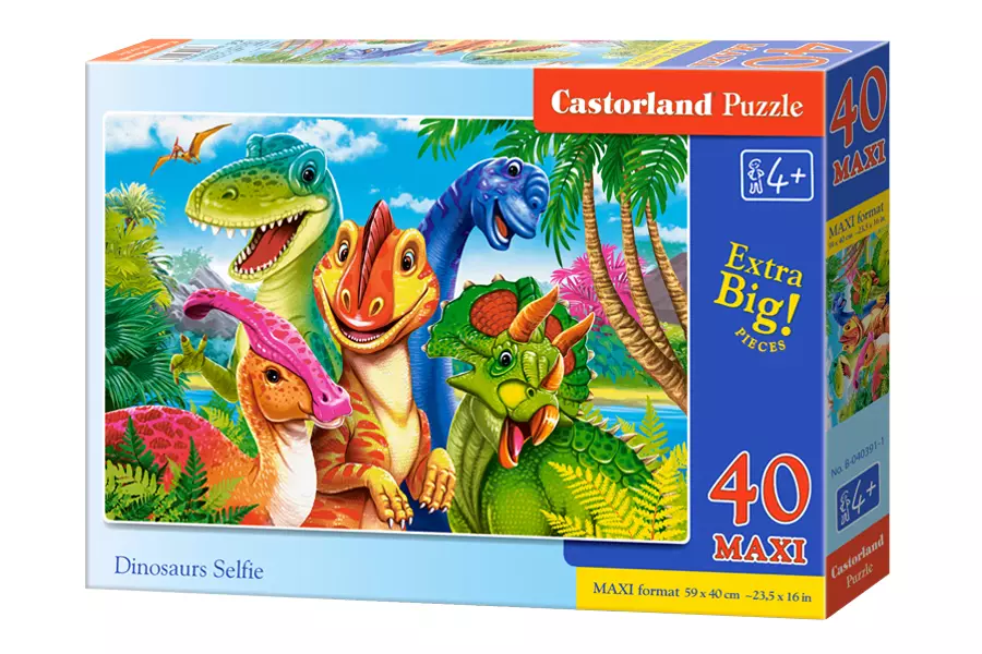 Puzzle maxi 40 elementów. Selfie dinozaurów - Castorland