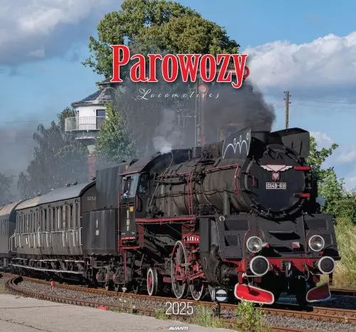 Kalendarz 2025 ścienny Parowozy
