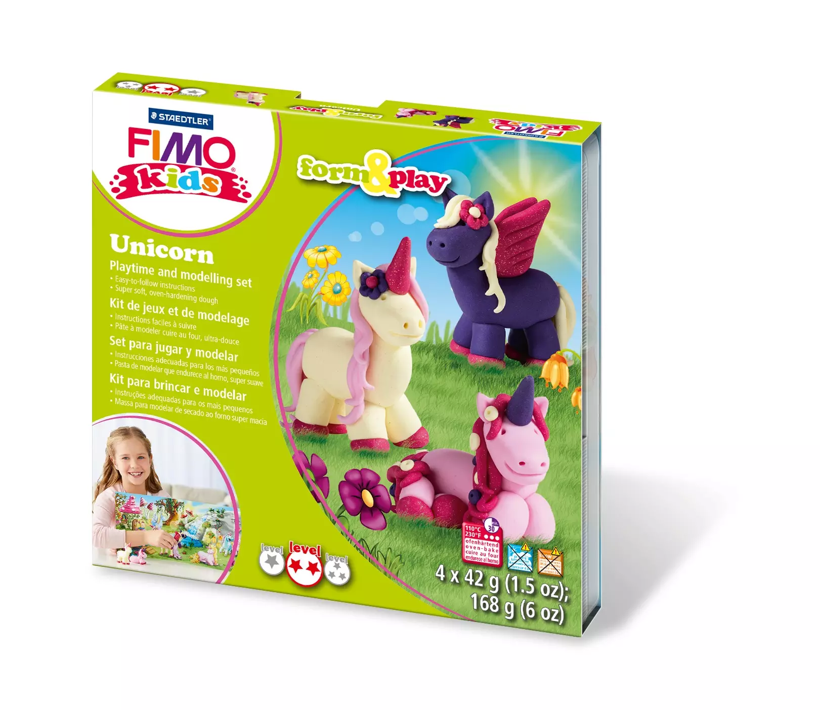 Zestaw Fimo Kids Form&Play Jednorożce 4x42 g - Staedtler