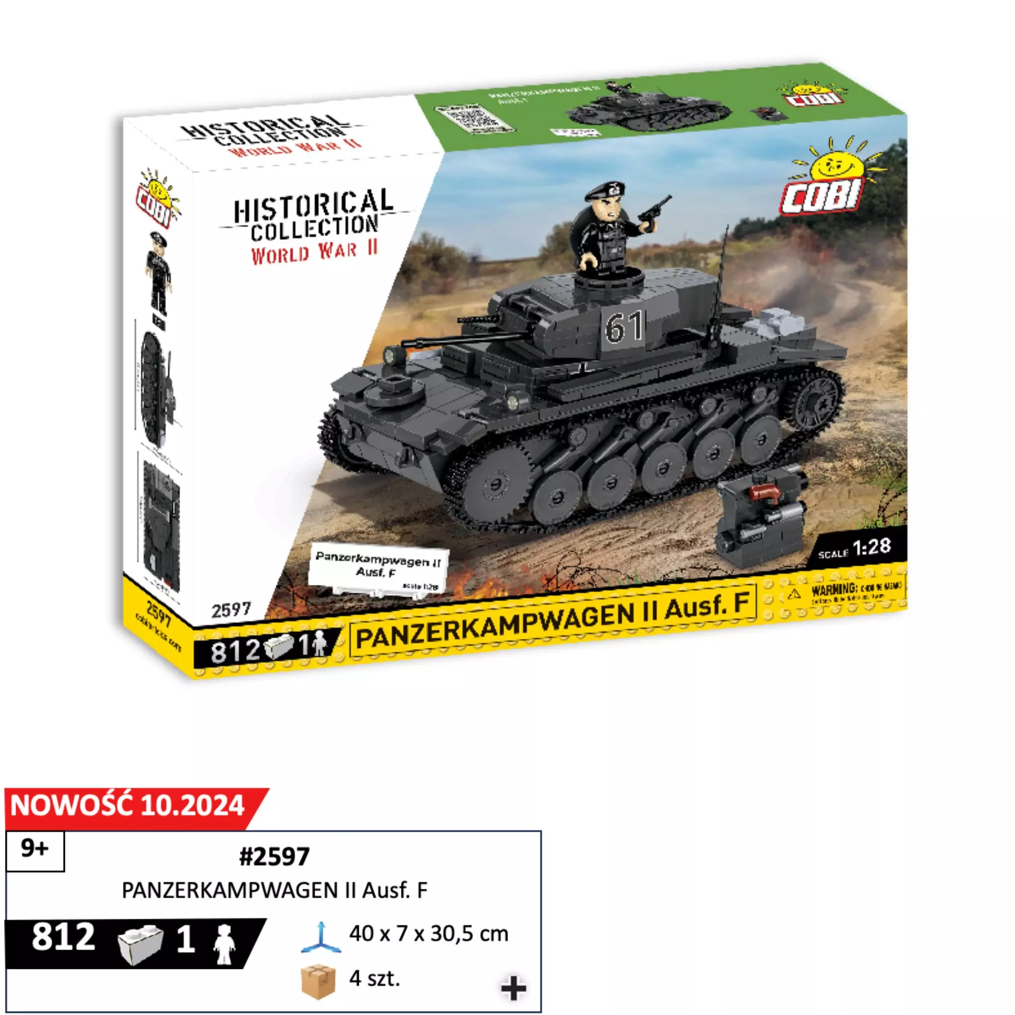 COBI HC WWII /2597/ PANZERKAMPFWAGEN II AUSF - Cobi