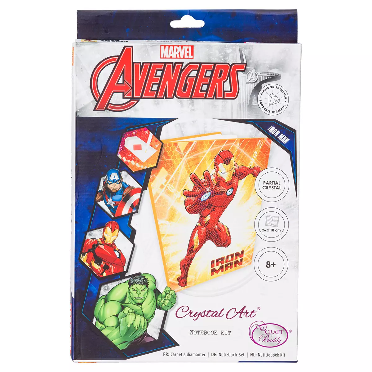 Crystal Art. Avengers Ironman notes, zestaw kreatywny
