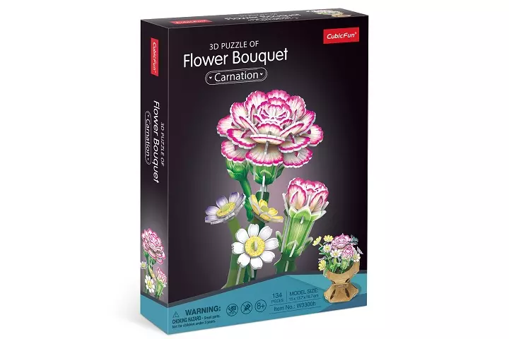 Cubic Fun bukiet kwiatów goździki - Dante