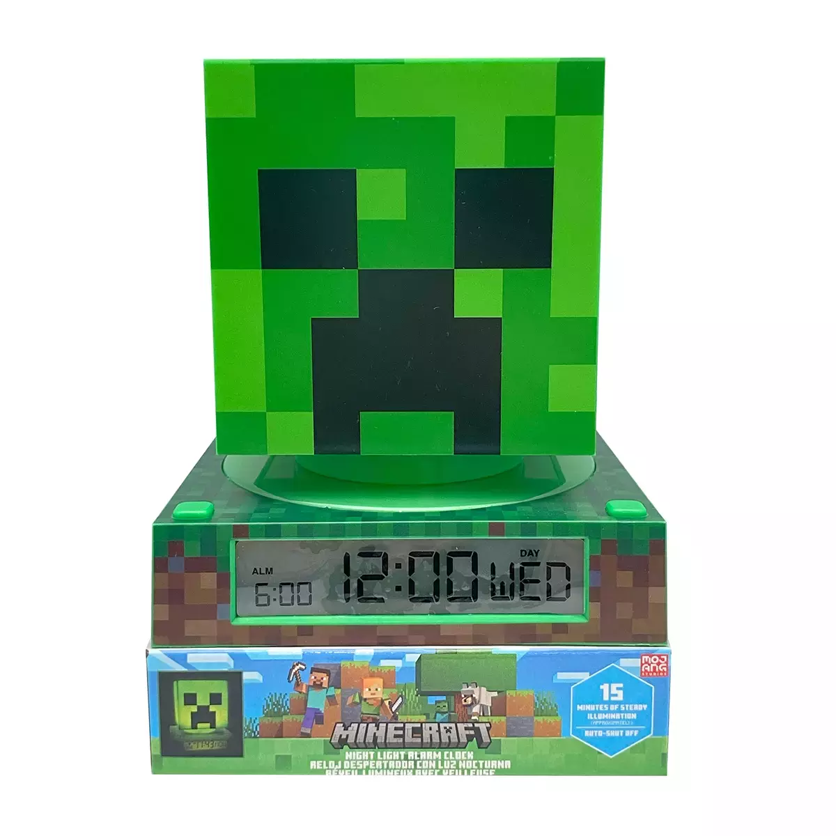 Lampka 3D z budzikiem Minecraft MIN3020 - Kids Euroswan
