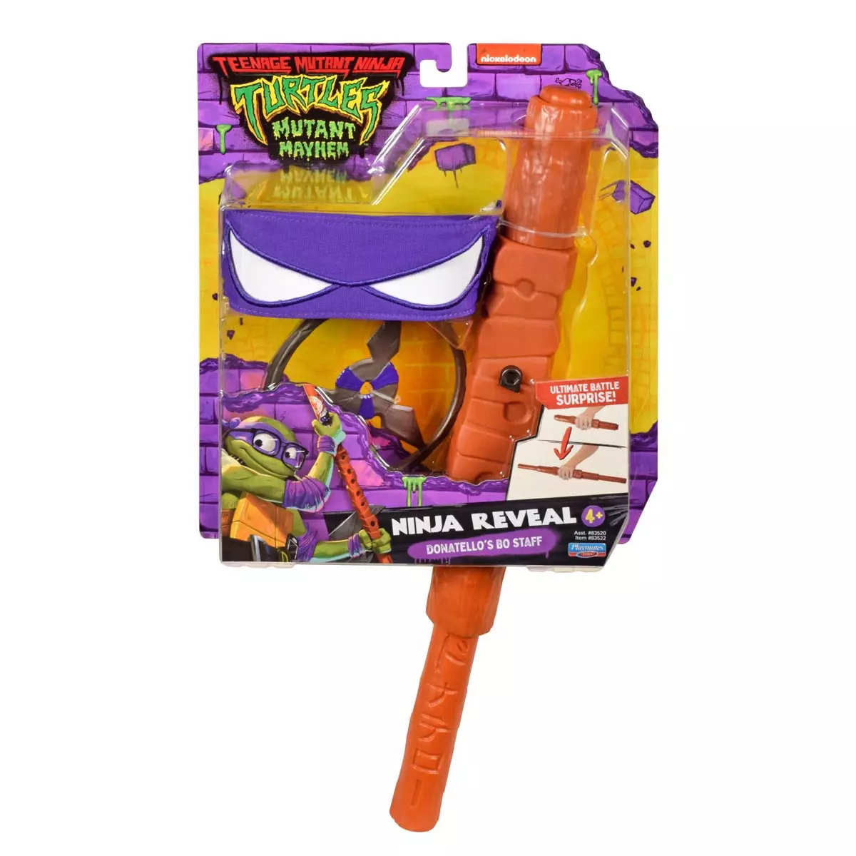 WOJOWNICZE ŻÓŁWIE NINJA Reveal Donatello's Bo Staff, zestaw do ...