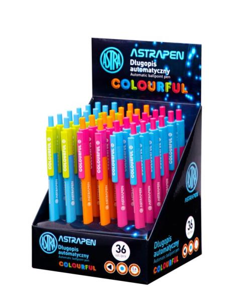 Długopis automatyczny trójkątny Colorful 0,6mm Astra Pen p36