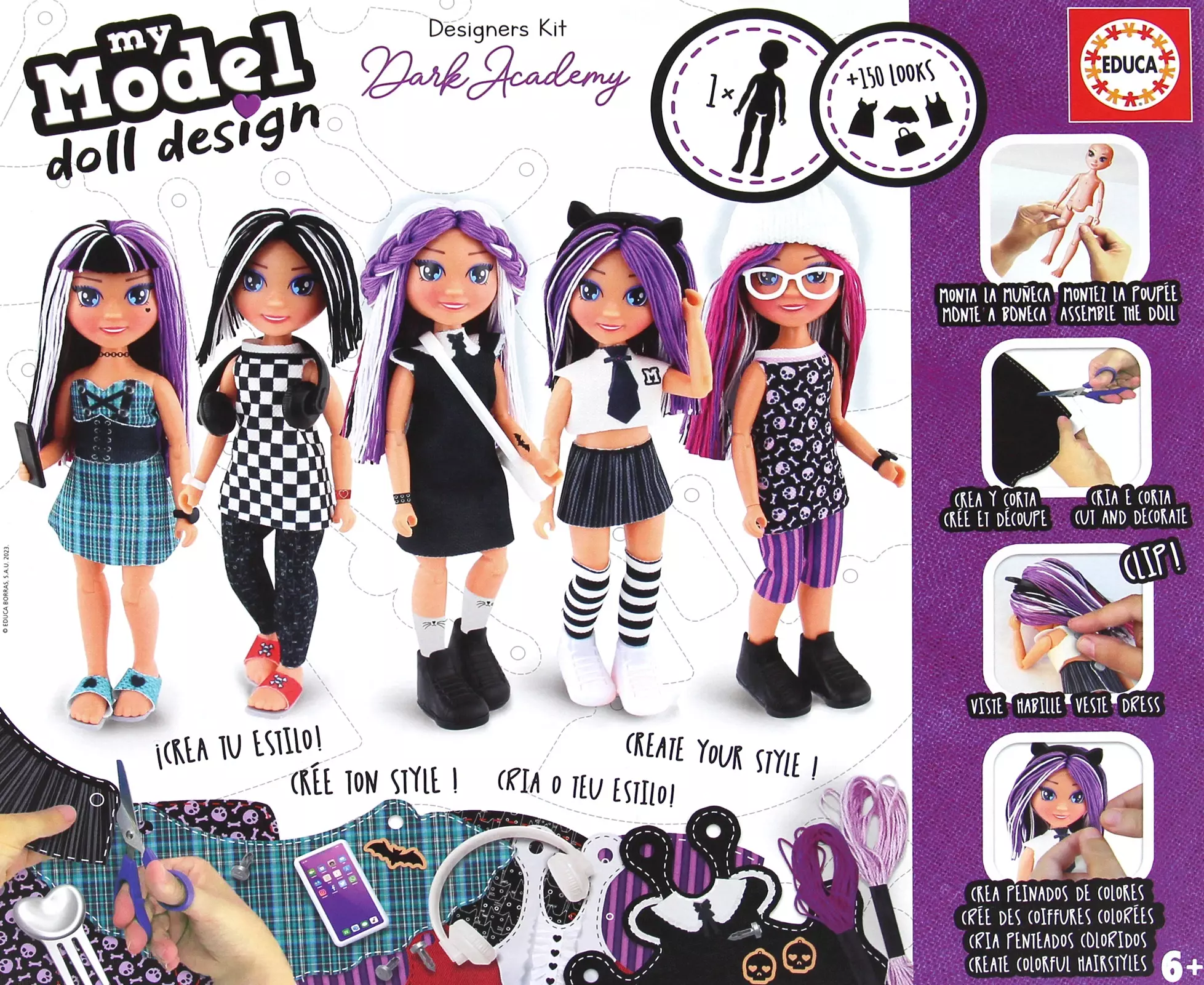 Gra planszowa Educa Lalka ubieranka - Dark Academy
