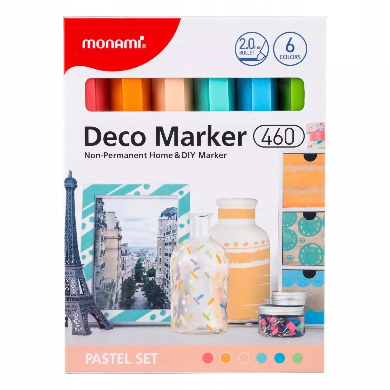 Marker dekoracyjny różne kolory Monami 6 szt - Monami