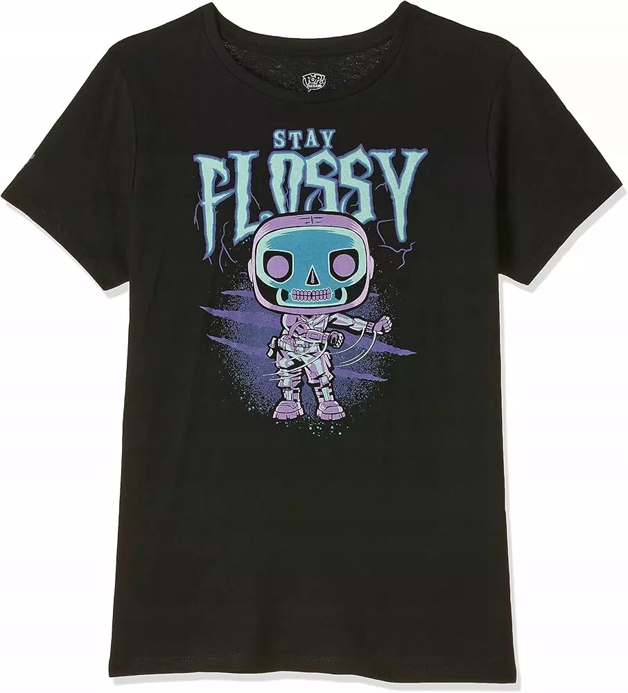 Funko Pop. T-Shirt Fornite Skull Trooper Doro, M - Funko