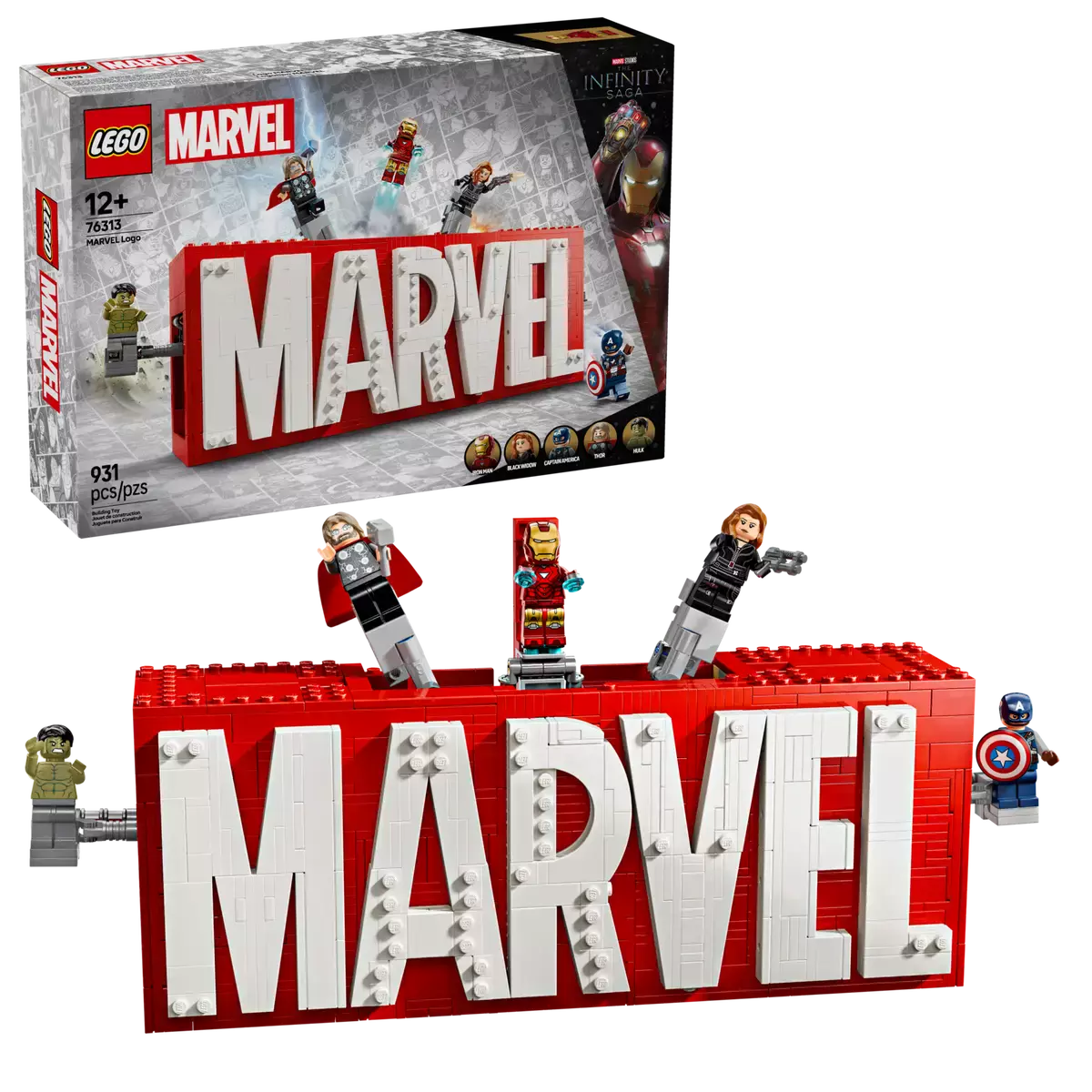 LEGO Super Heroes Logo MARVEL z minifigurkami 76313