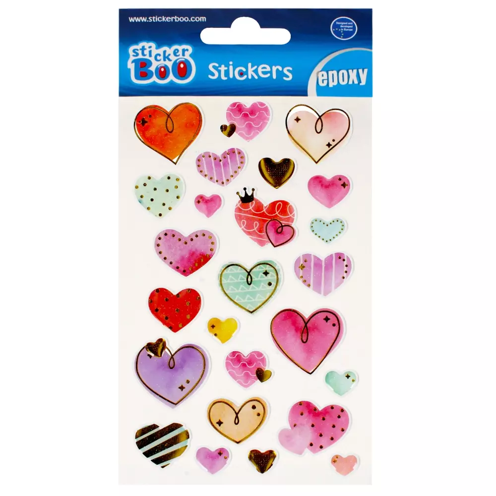 Naklejki 10x16 cm Epoxy Serca Sticker Boo 493725 - Sticker Boo
