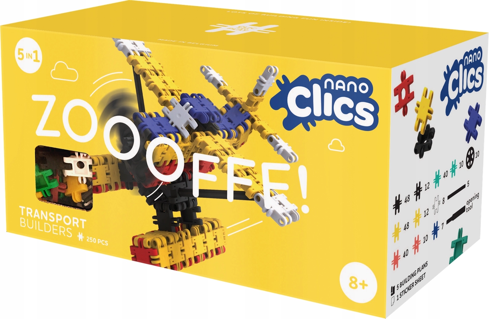 NANO CLICS Pojazdy TRANSPORT Zestaw 250el - Clics