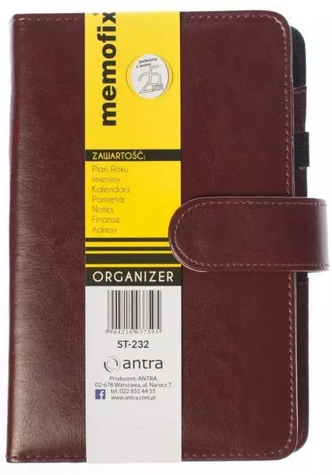 Organizer Memofix B6 ST/SA brązowy - Antra