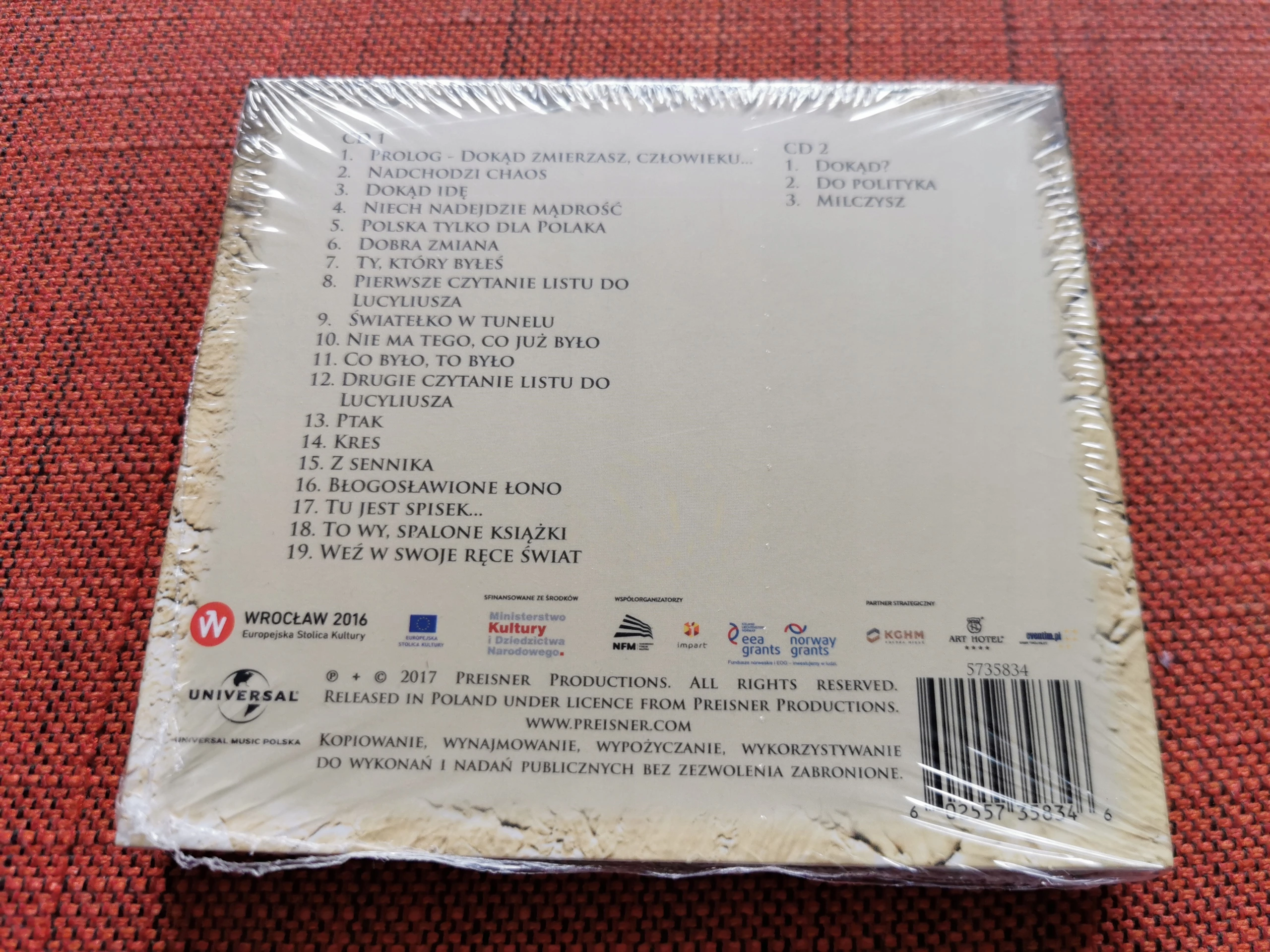 2016 Dokąd?, CD - Ewa Lipska, Zbigniew Preisner