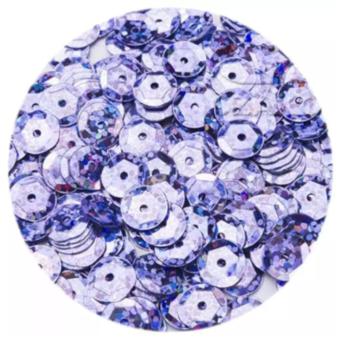 CEKINY łamane HOLOGRAFICZNE błękitny 6mm 10g - Brewis